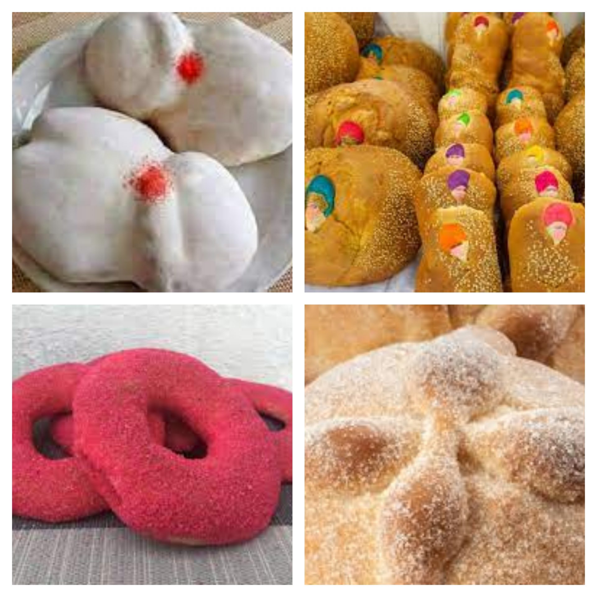 ¿Monas y fantasmas? Son algunas de las variedades de pan de muerto